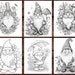 30 Gnome Love Coloring Book, Adults Kids Instant Download -grayscale ...