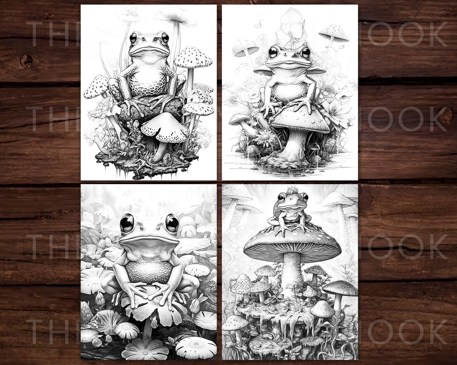 22 Frogs Cute Coloring Page Book, Adults + Kids- Instant Download ...