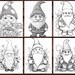 30 Gnome Love Coloring Book, Adults Kids Instant Download -grayscale ...