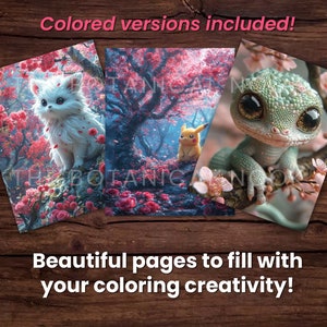 30 Fantasy Animals Variety Pack Coloring Pages Book, Adults + Kids ...