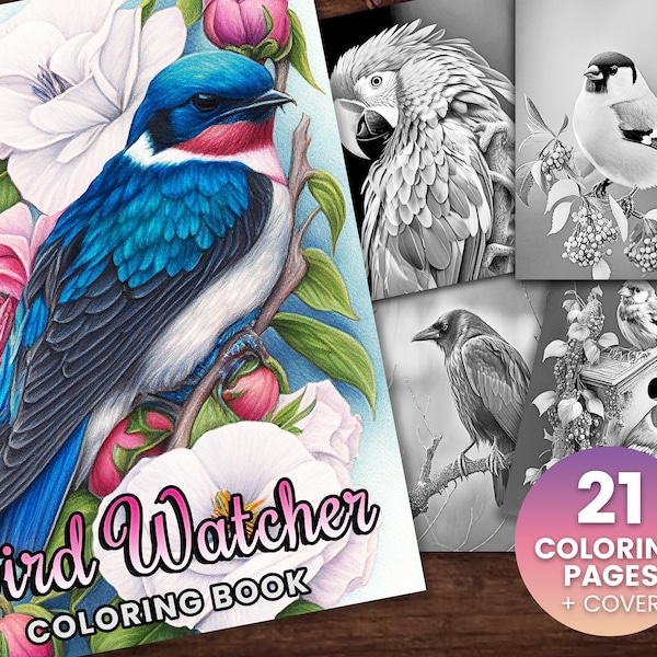 Printable Bird Coloring Page - Etsy