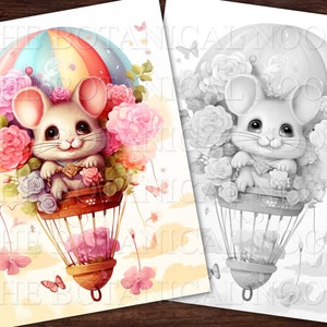 Cute Fun Mice Hobby Critters Cute Mouse Animal Coloring Page Book ...