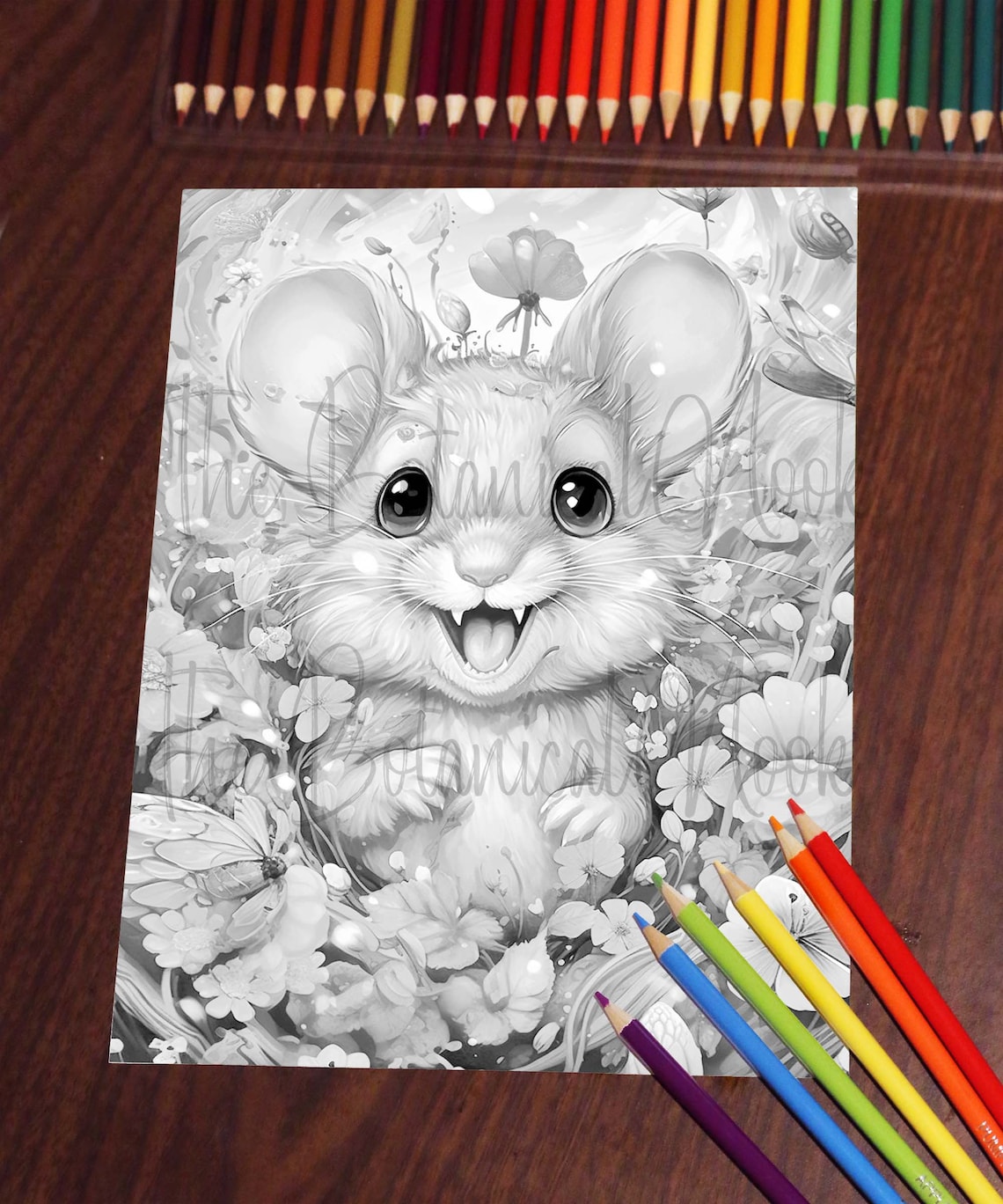 Cute Fun Mice Hobby Critters Cute Mouse Animal Coloring Page Book ...