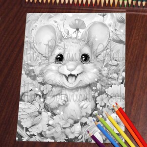 Cute Fun Mice Hobby Critters Cute Mouse Animal Coloring Page Book ...