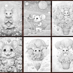 Cute Fun Mice Hobby Critters Cute Mouse Animal Coloring Page Book ...