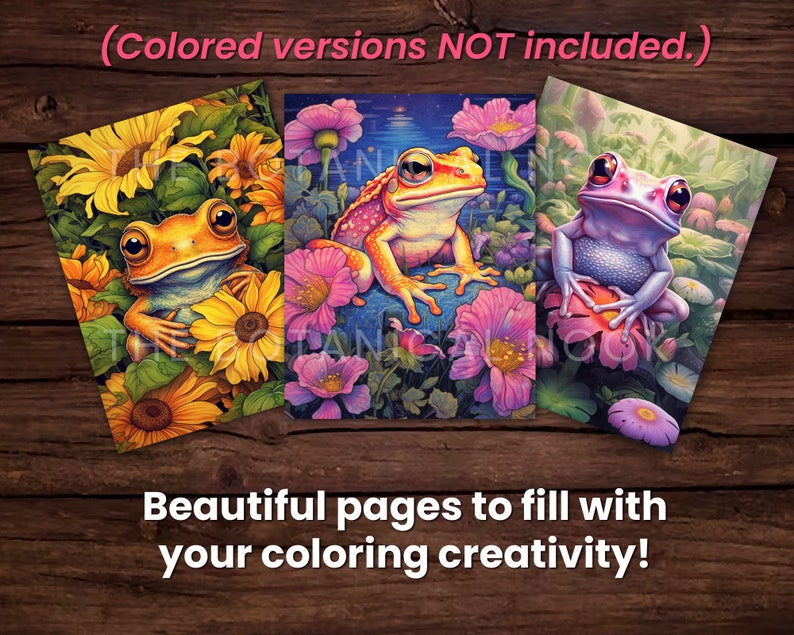 22 Frogs Cute Coloring Page Book, Adults + Kids- Instant Download ...