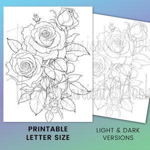 20 Rose Magic Collection Coloring Page, Adults + Kids- Instant Download ...