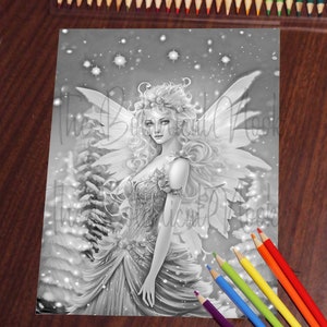 33 Winter Fairies 2 Coloring Book Pages, Adults Kids Instant Download ...