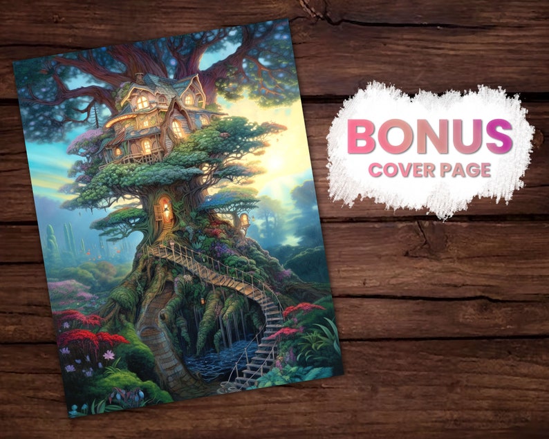 24 Tree Houses Coloring Book Adults Kids Instant Download - Etsy