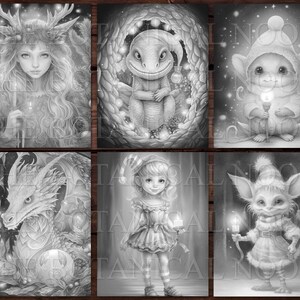 30 Magical Christmas Glowing Shaded Coloring Page Book, Cute Santa ...