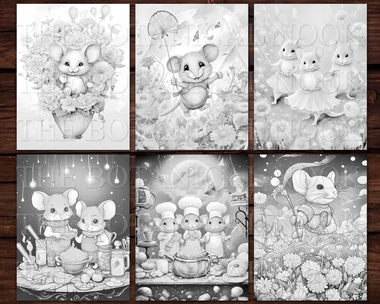 Cute Fun Mice Hobby Critters Cute Mouse Animal Coloring Page Book ...