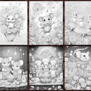Cute Fun Mice Hobby Critters Cute Mouse Animal Coloring Page Book ...