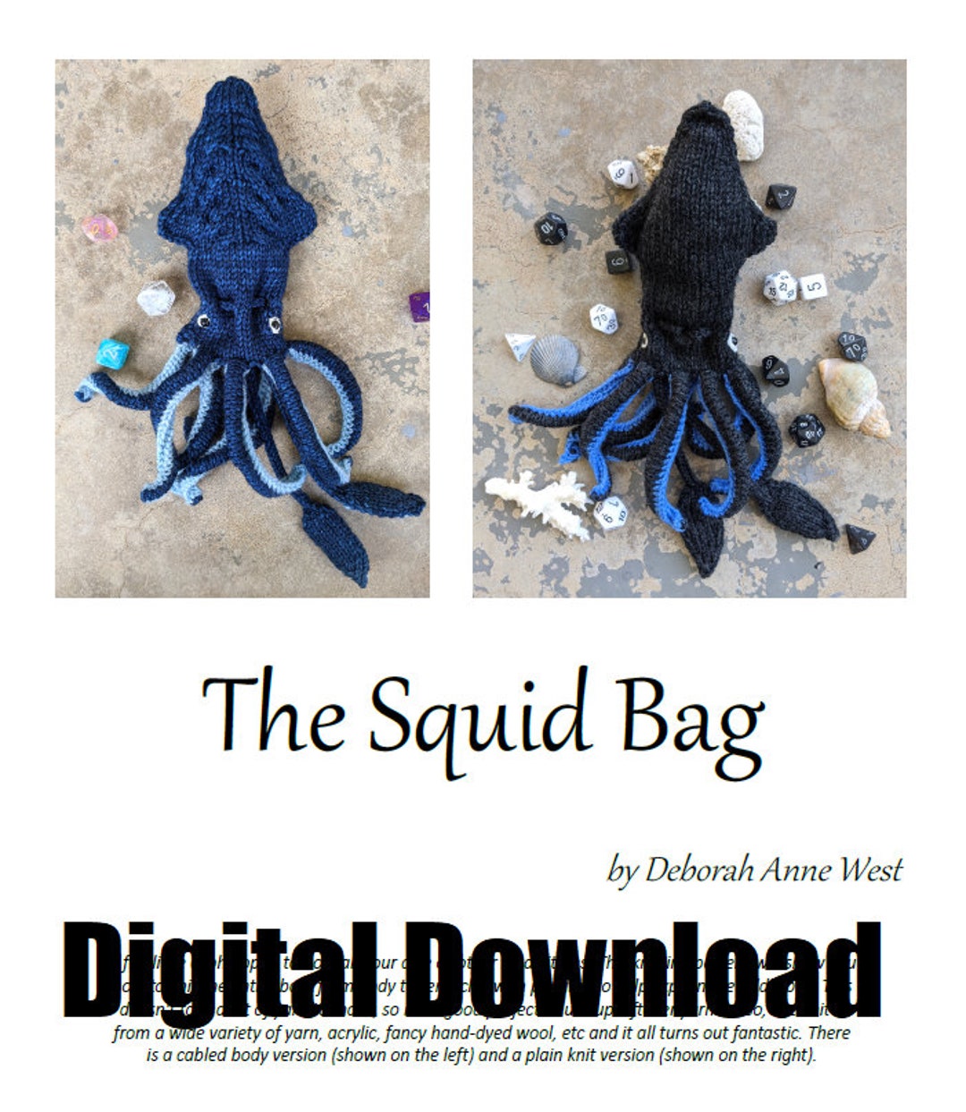 The Squid Bag Knitting Pattern - Instant PDF Download - Etsy