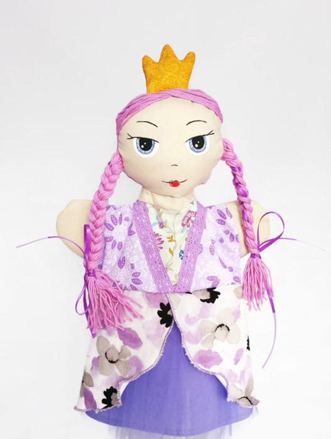 Little Princess Doll Hand Puppet Princess Doll Handmade Toy - Etsy