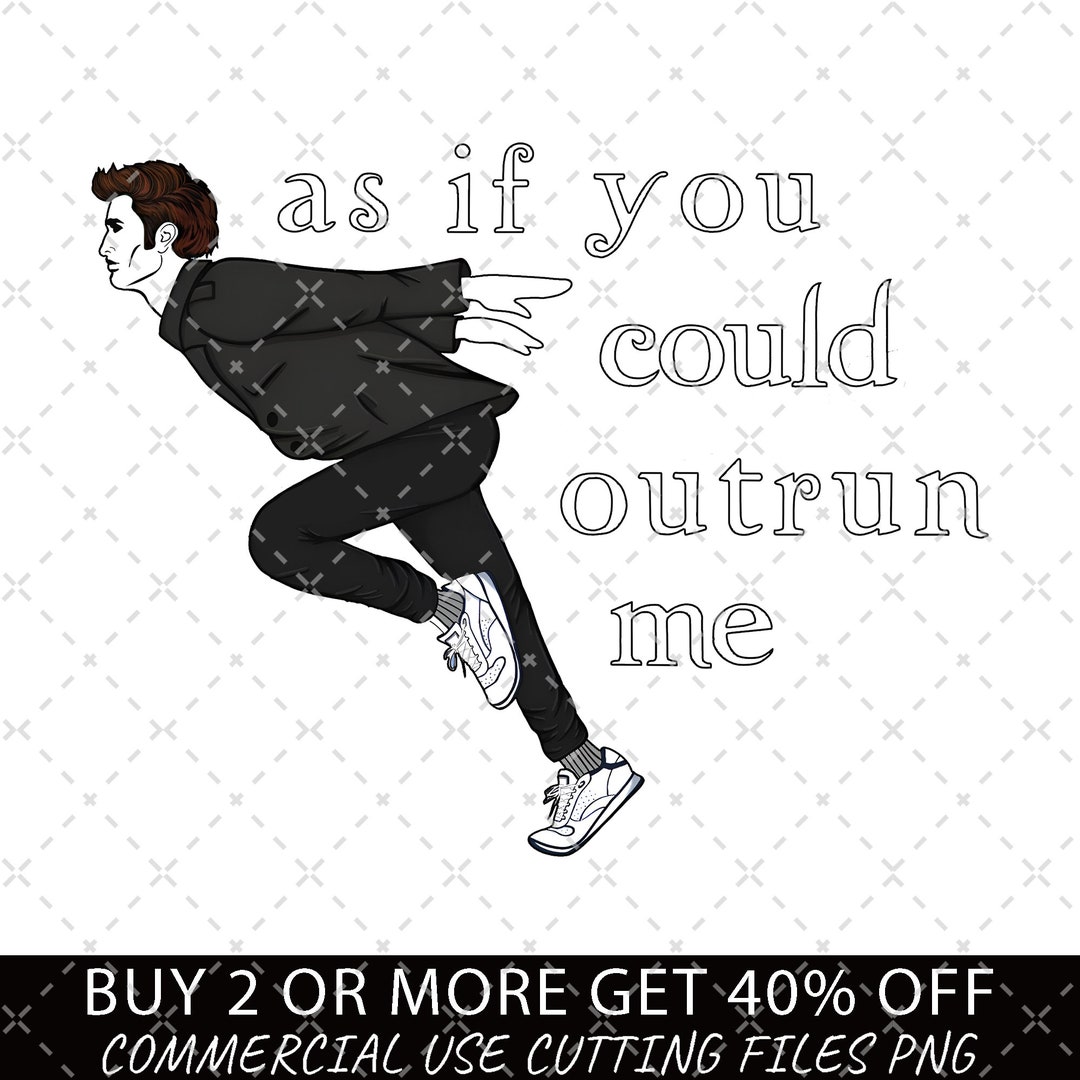 As If You Could Outrun Me Png 3.5 Inch Glitter Vinyl Svg - Etsy