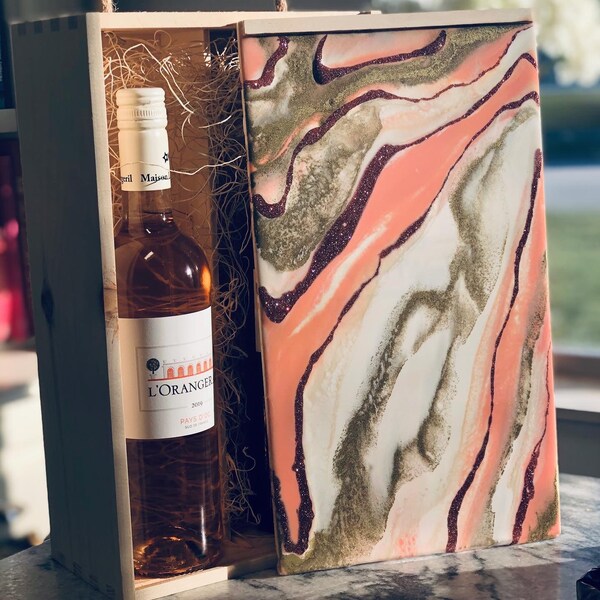 Rose and Wine Box - Etsy