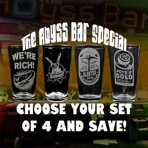 FAN ART DRG Set of 4 Engraved Beer Glasses, You Choose the Designs - Etsy