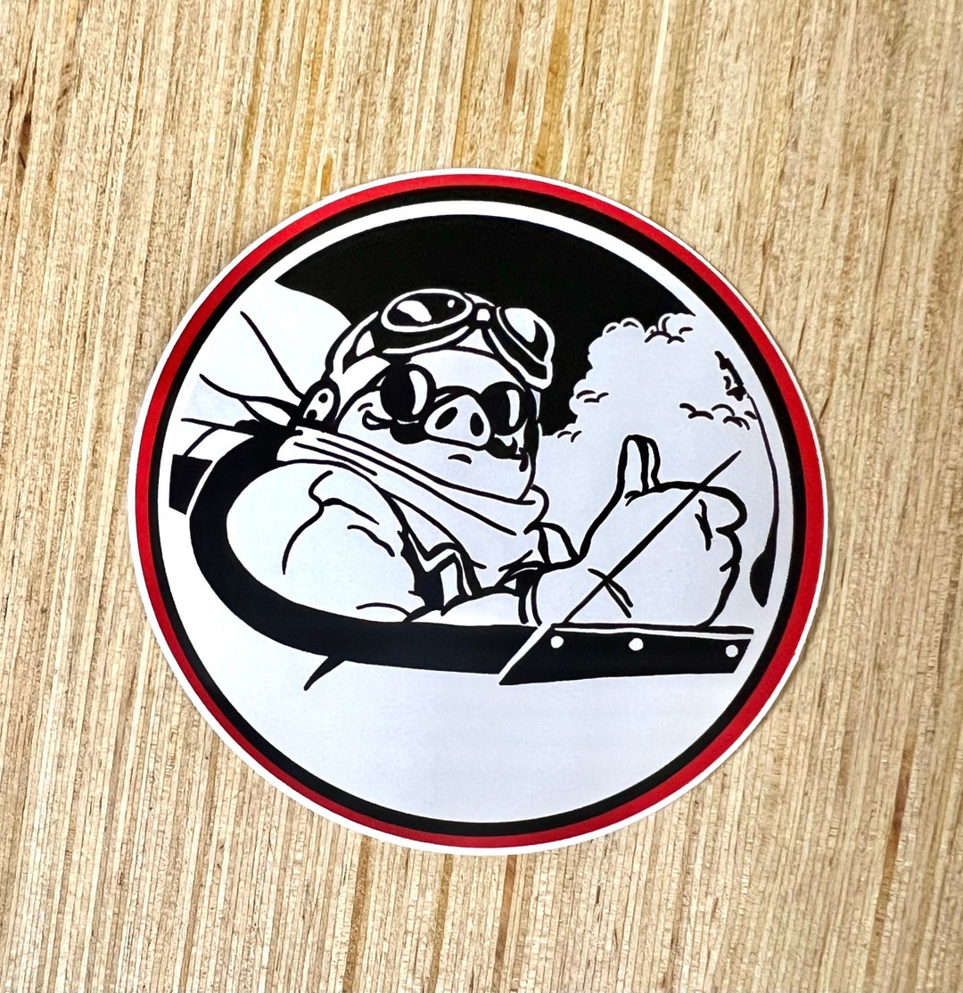 Fan Art Porco Rosso Mashup Vinyl Sticker Laptop Decal Pig - Etsy