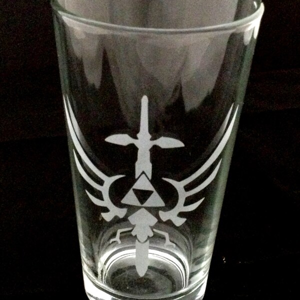 Zelda Etched Pint Glass - Etsy