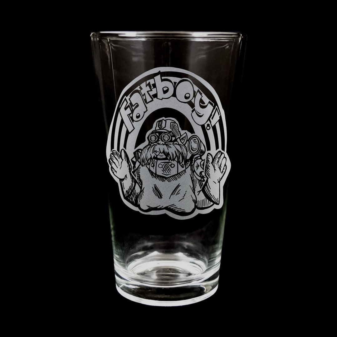 FAN ART DRG Fatboy Engineer Meme Engraved Beer Glass Dishwasher Safe ...