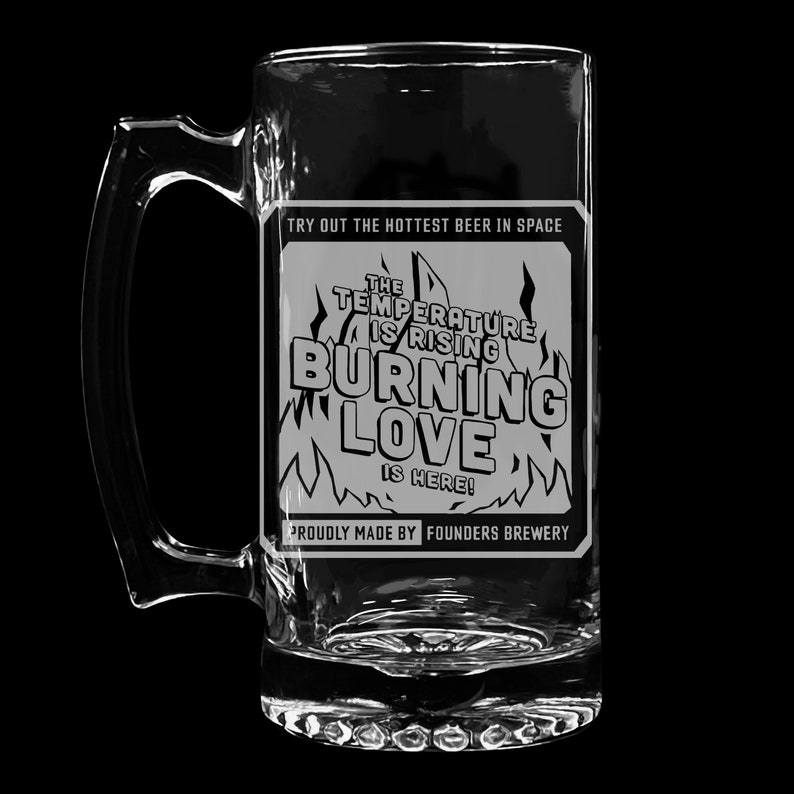 Fan Art DRG Burning Inspired Logo Sandblasted Etched Beer Stein Mining ...