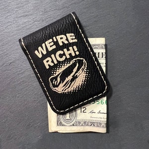 Fan Art DRG Meme We're Rich Laser Engraved Money Clip Faux Leather Gift ...