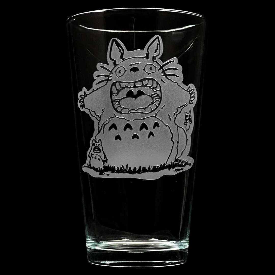Fan Art Totoro Yelling Engraved Beer Glass Dishwasher Safe - Etsy