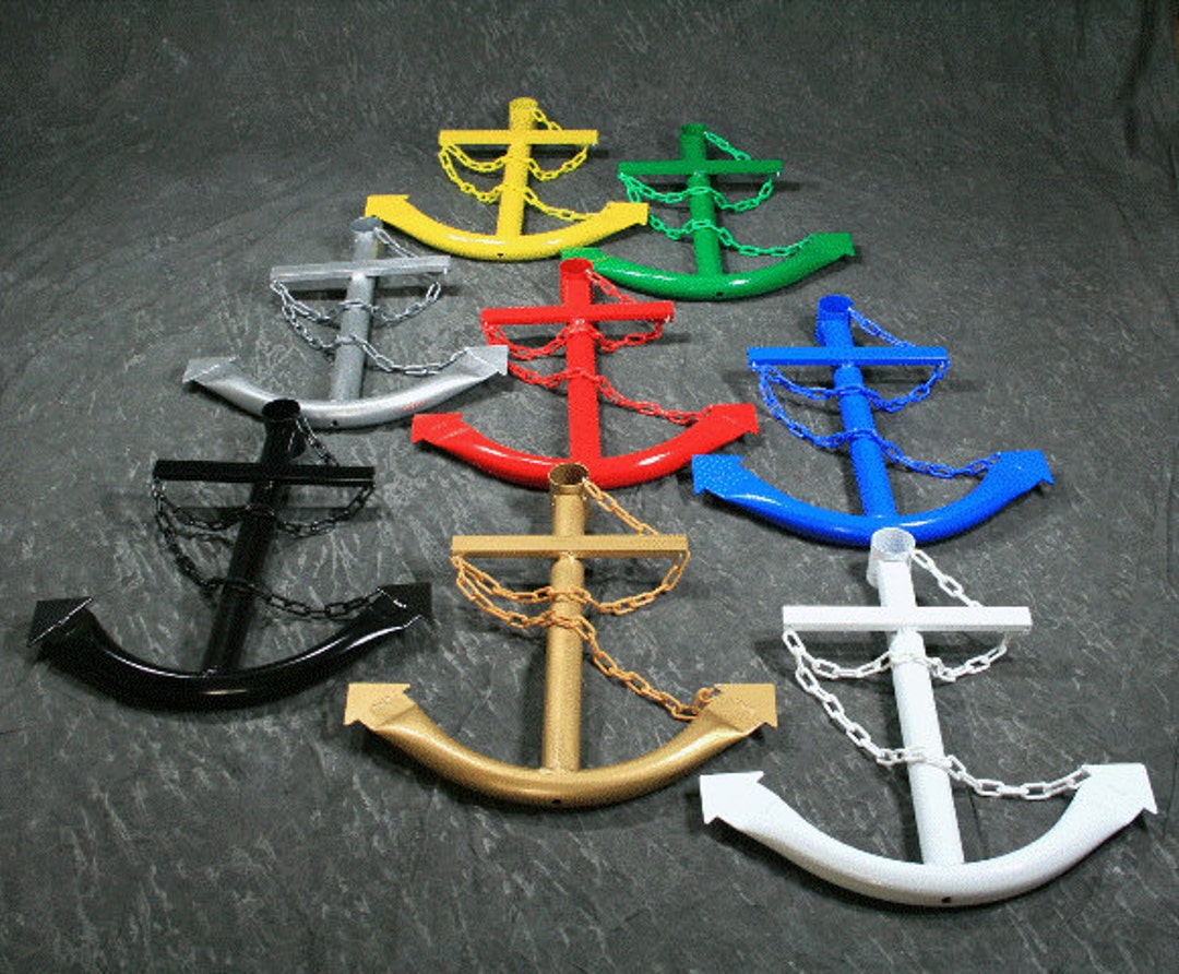 Nautical Decor - 2ft. Classic Navy Anchor With Chain, Free Shipping - Etsy