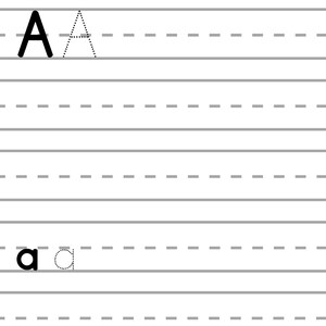 Handwriting Penmanship Worksheets Alphabet Primary Preschool ...