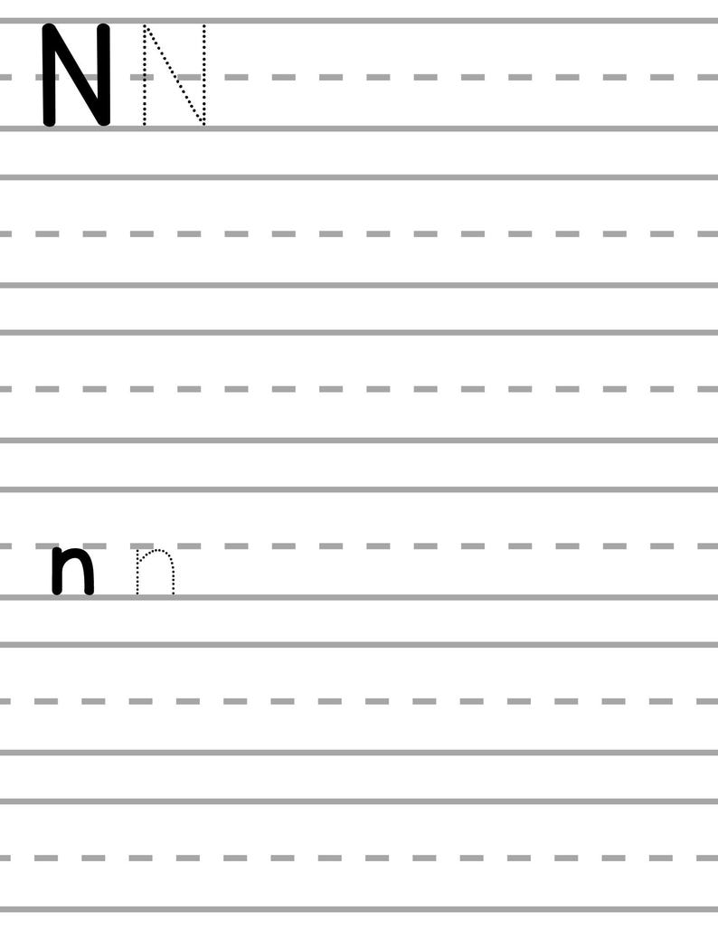 Handwriting Penmanship Worksheets Alphabet Primary Preschool ...