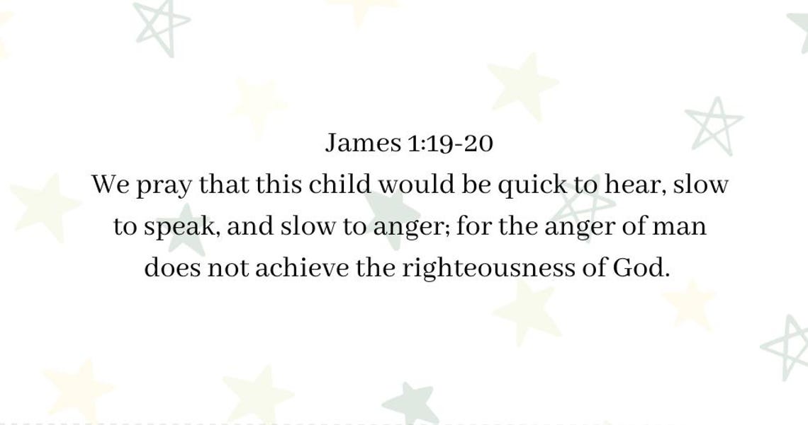 Baby Boy Blessings Green Stars Bible Verse Prayers Baby Shower Activity ...