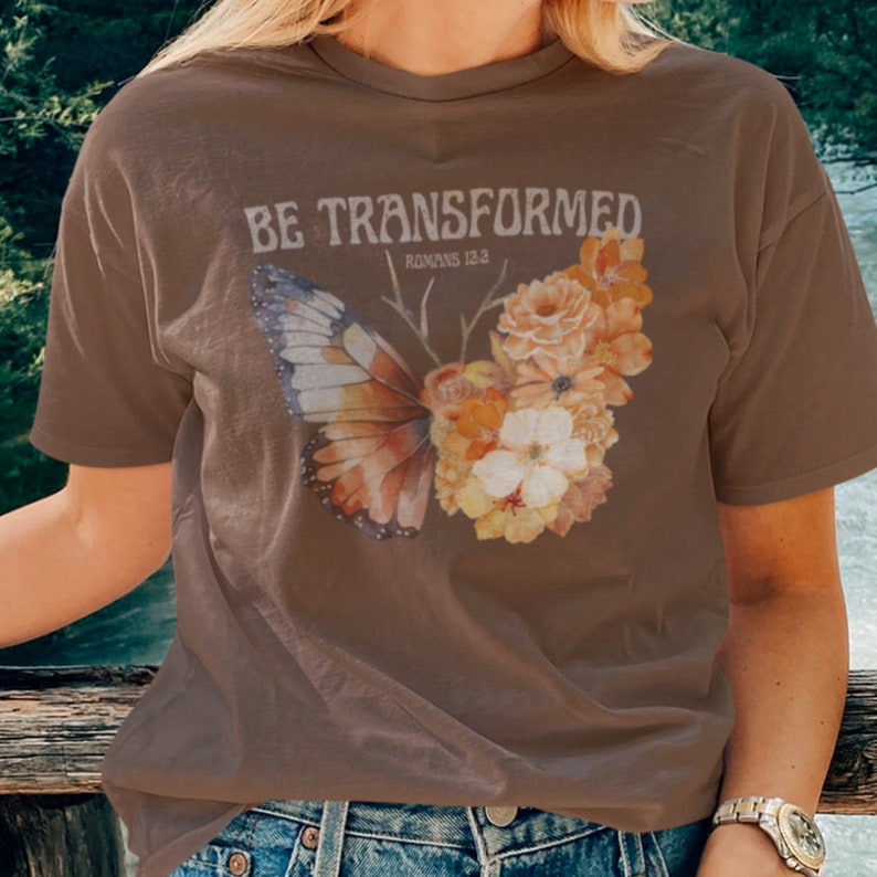Be Transformed Bible Verse Shirt Christian Shirt Cottage Core - Etsy