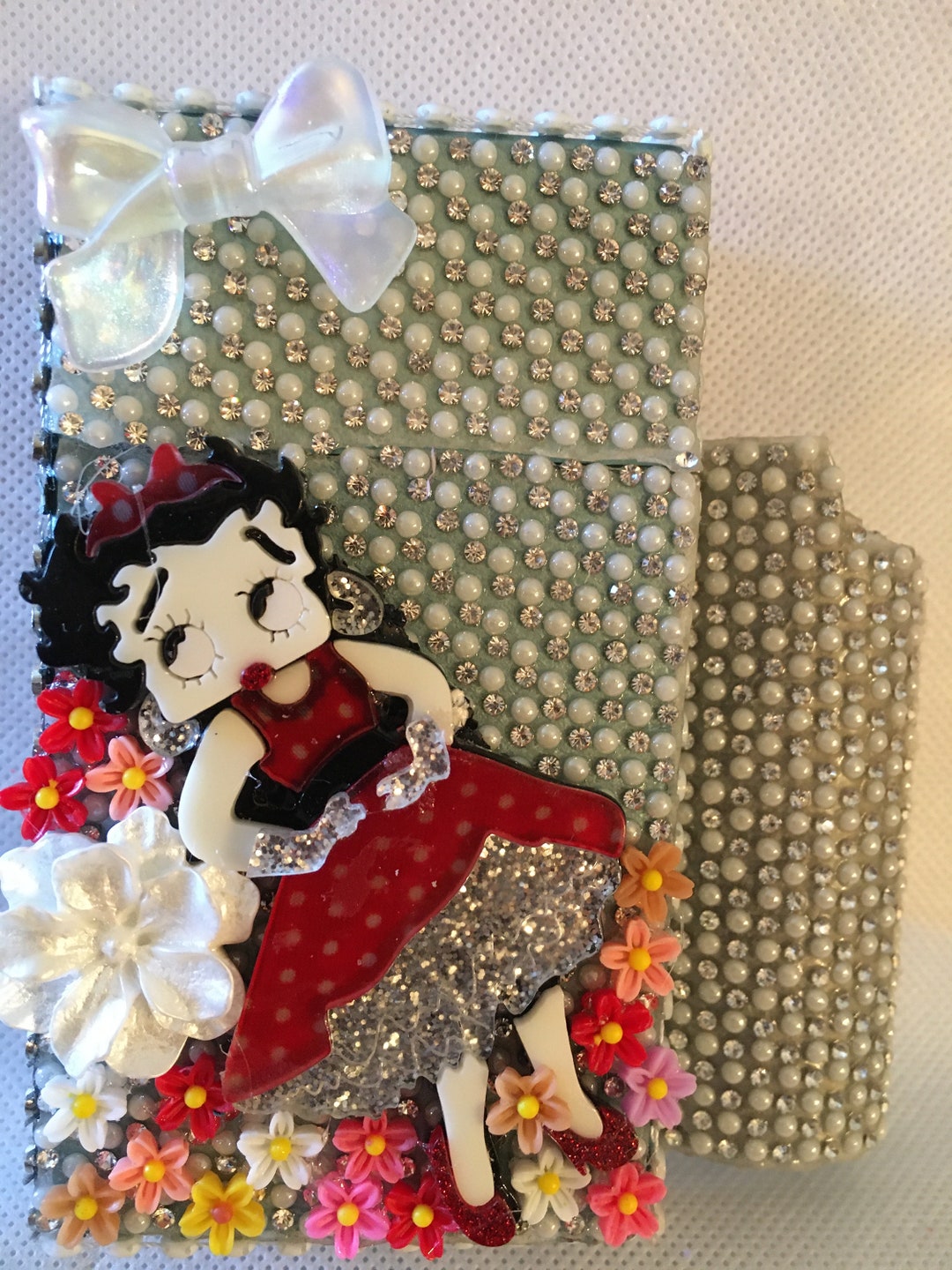 Betty Boop Cigarette Case With Lighter Casepack Holderbling Etsy