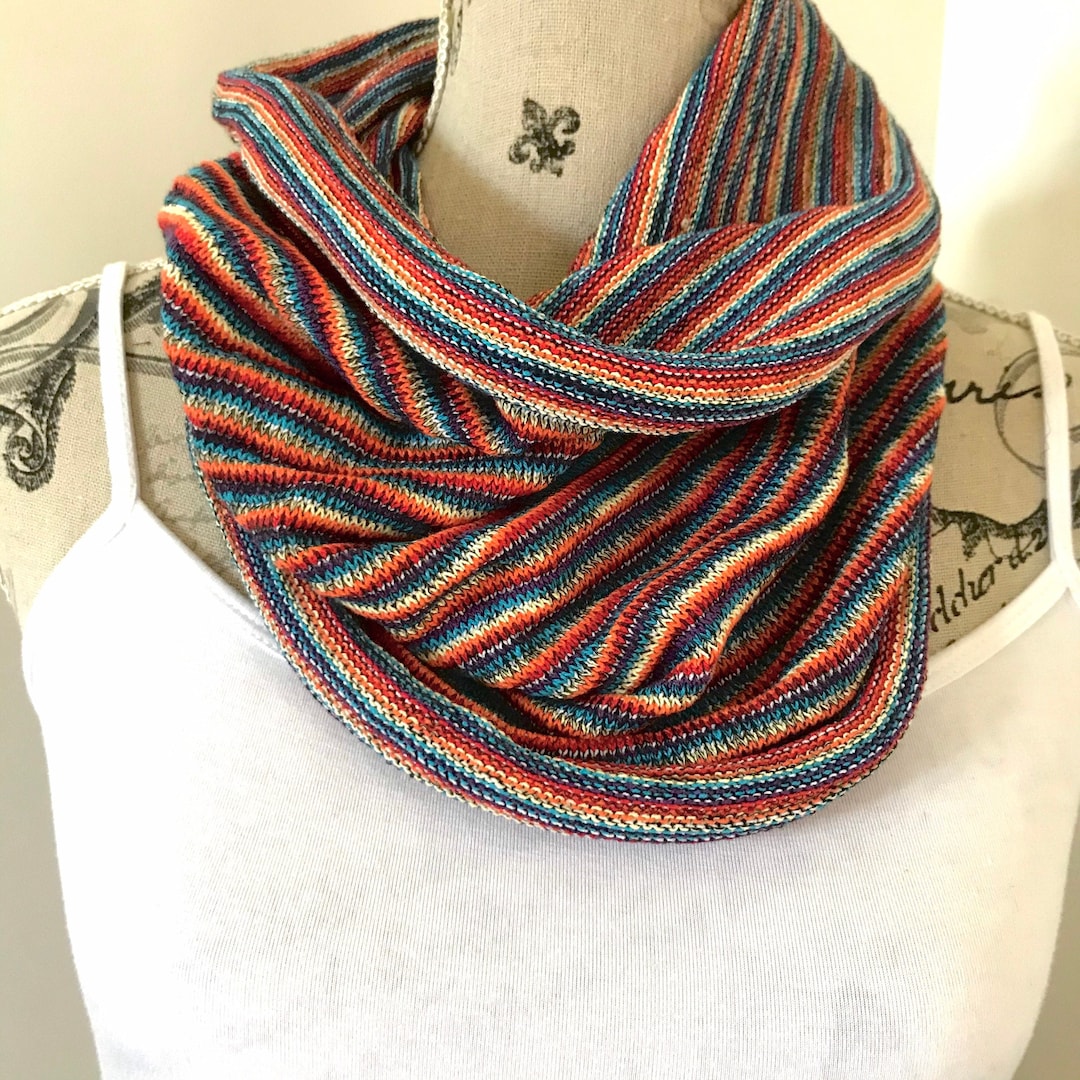 Lightweight Single Loop Infinity Scarf, Short Infinity Scarf, Neck ...