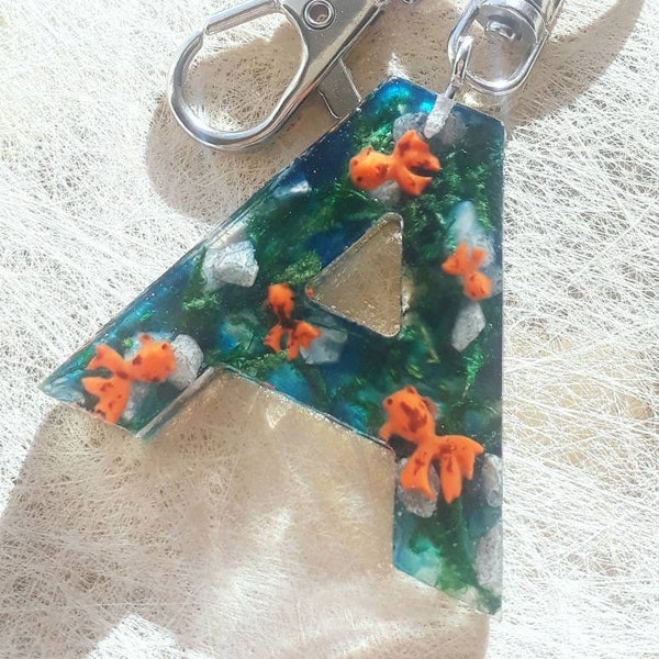 Resin Letter Keychain - Etsy UK