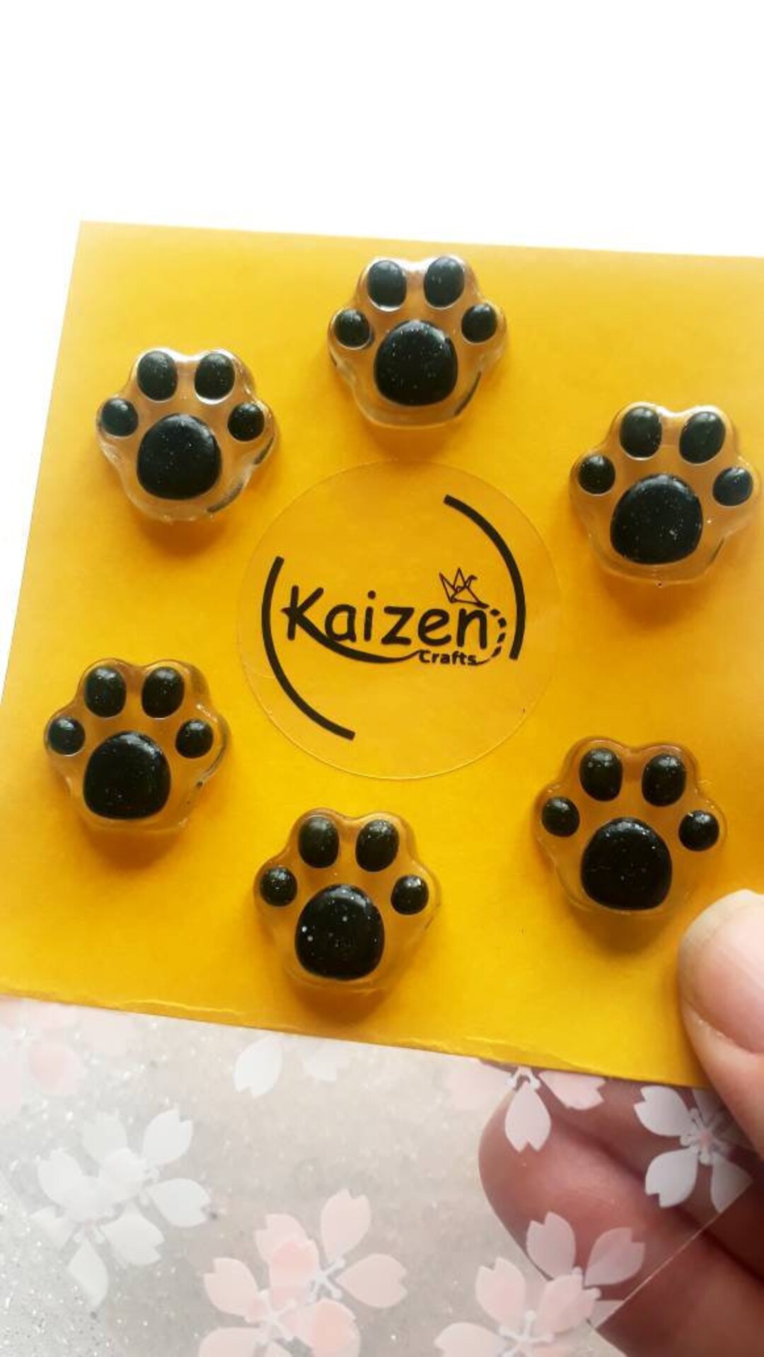 Colour Changing Mini Dog Paw Magnets ! Black to Grey- - Etsy
