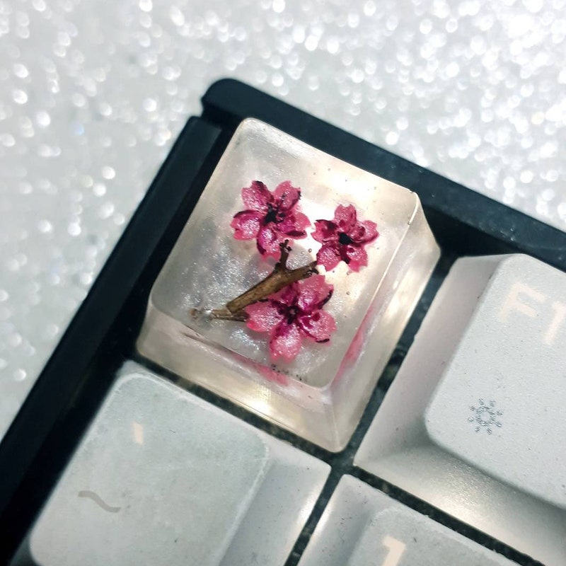 Cherry Blossom Keycap - Etsy