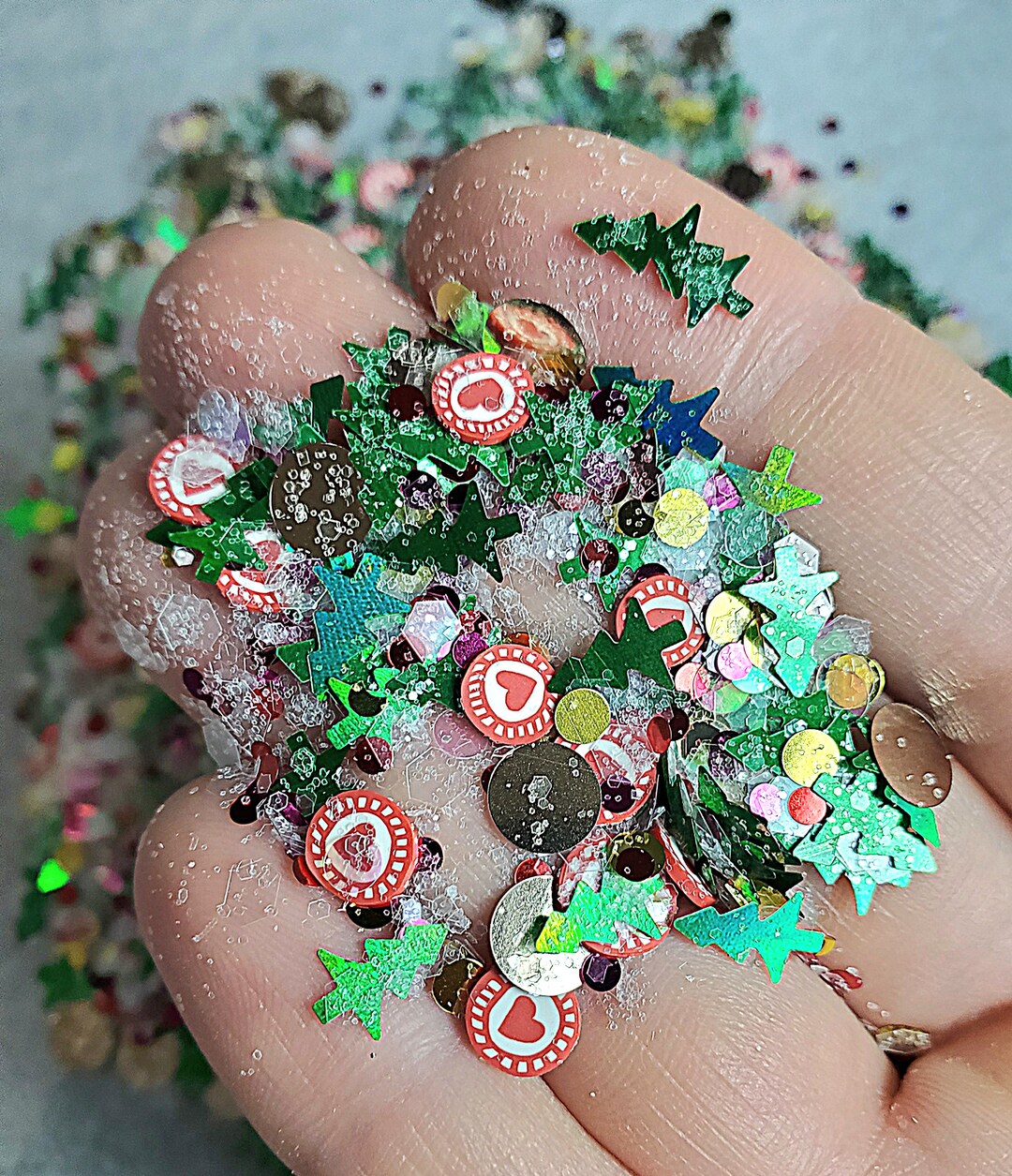 10 Grams Christmas Holiday Love Glitter Mix- Holographic! - Perfect for ...
