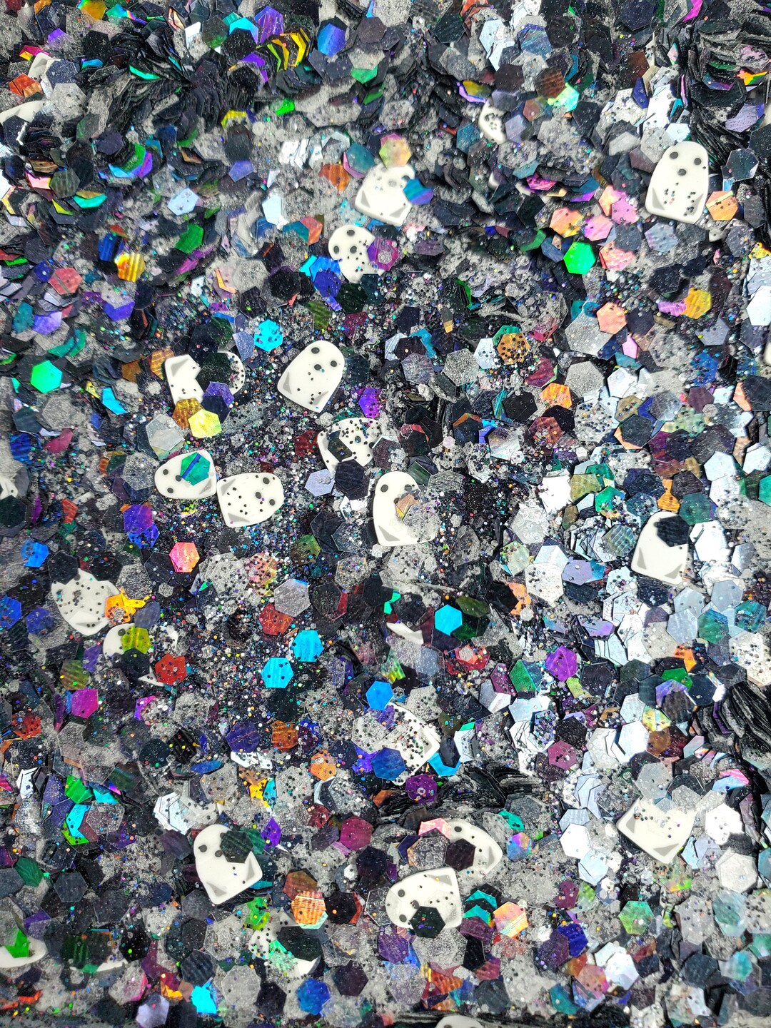 10 Grams Spooky Halloween Ghost Glitter Mix- Glows in the Dark ...