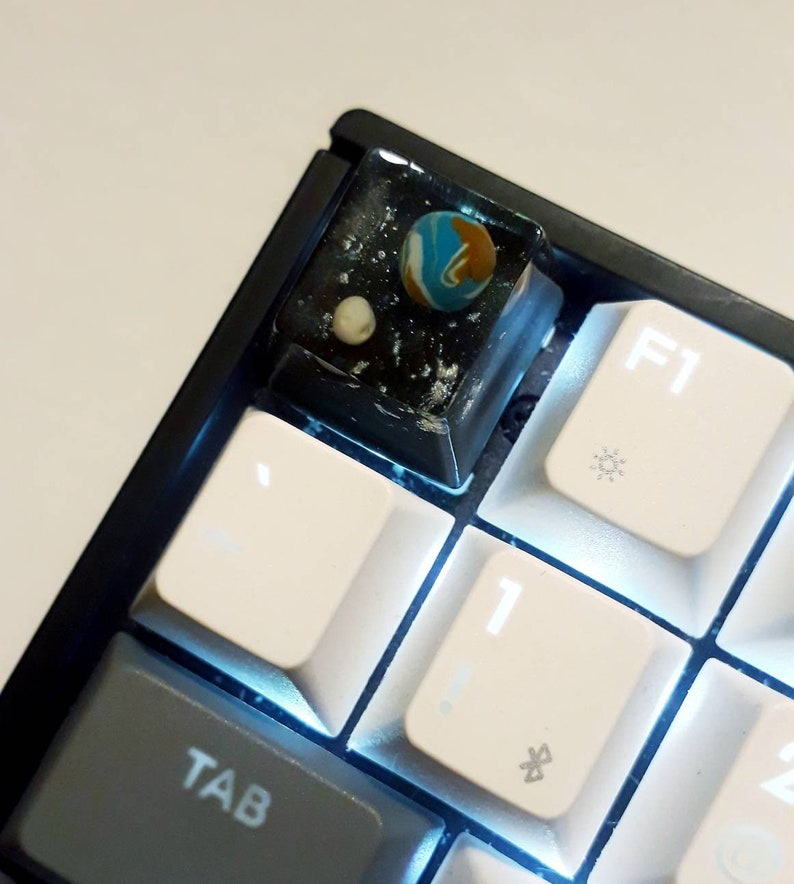 Artisan Keycaps ESC key Universes Edition Earth FREE | Etsy