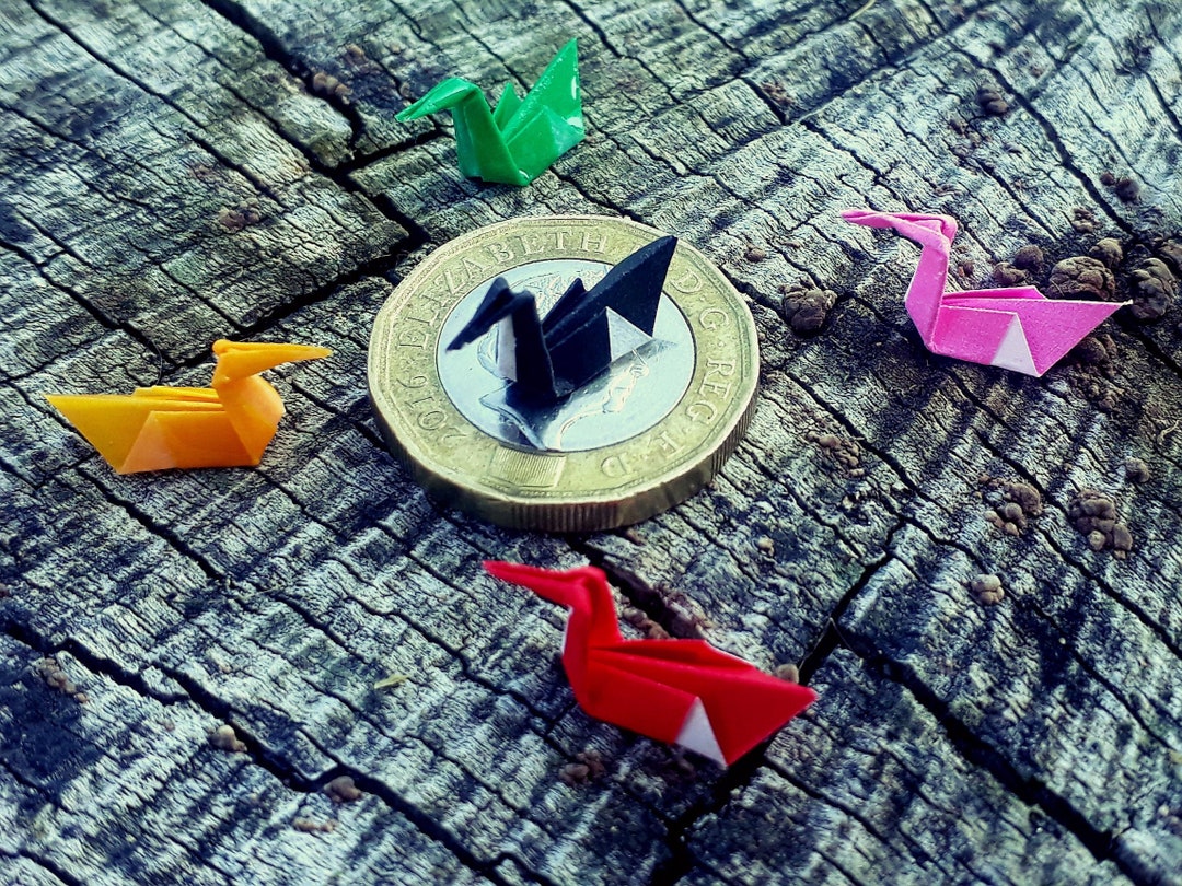 Cisnes Micro Origami en miniatura - Etsy España