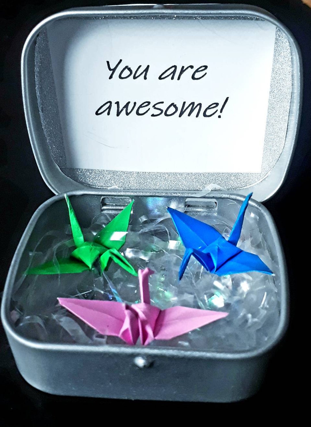 Hug in a Box With Origami Cranes -supportive-motivational-great and ...