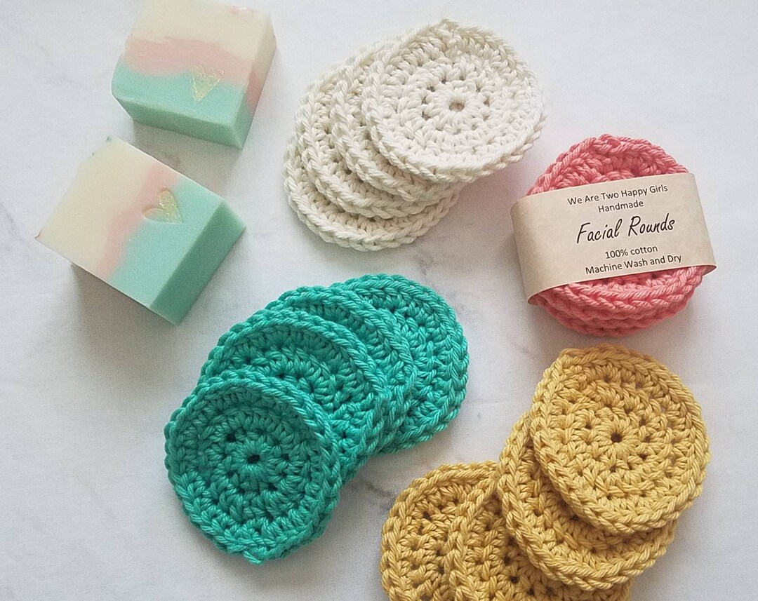 Cotton Facial Rounds, Crochet Face Scrubbies, Makeup Remover Pads ...