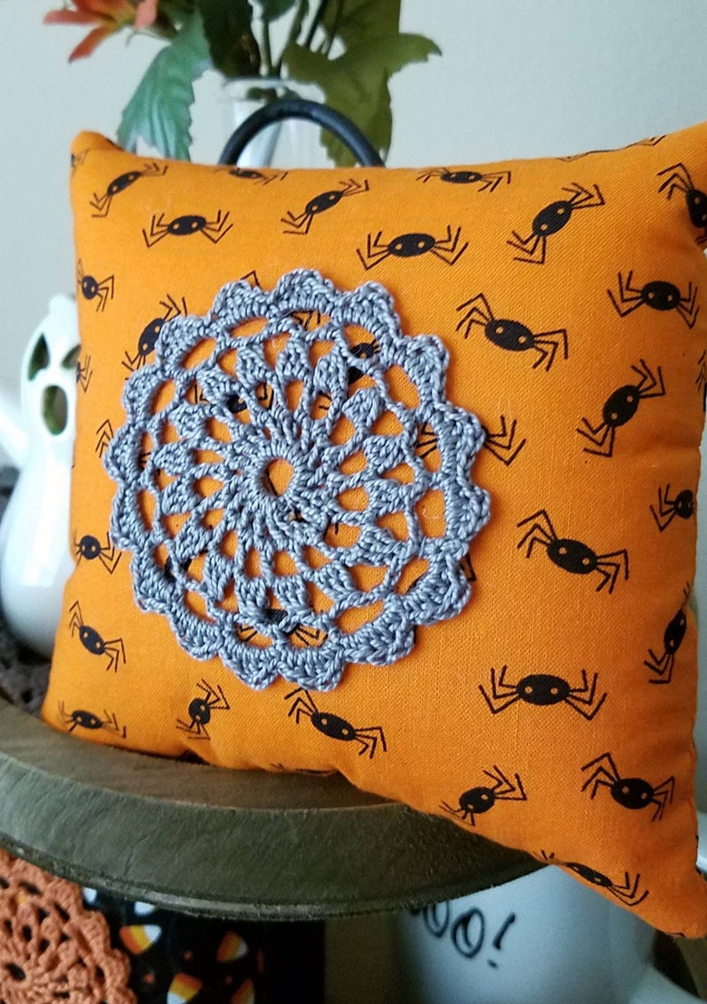Mini Pillow Pincushion Mini Spiders Crochet Tier Tray - Etsy