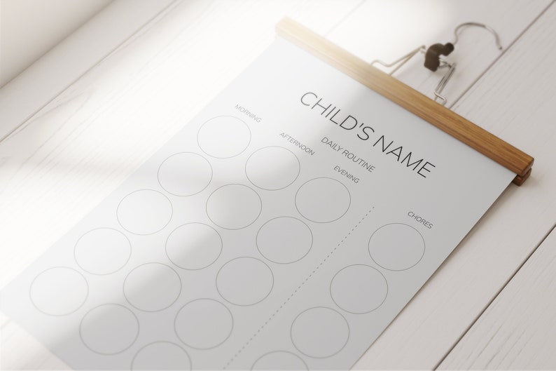 Printable Daily Task and Chore Chart for Kids | Visual Schedule for ...
