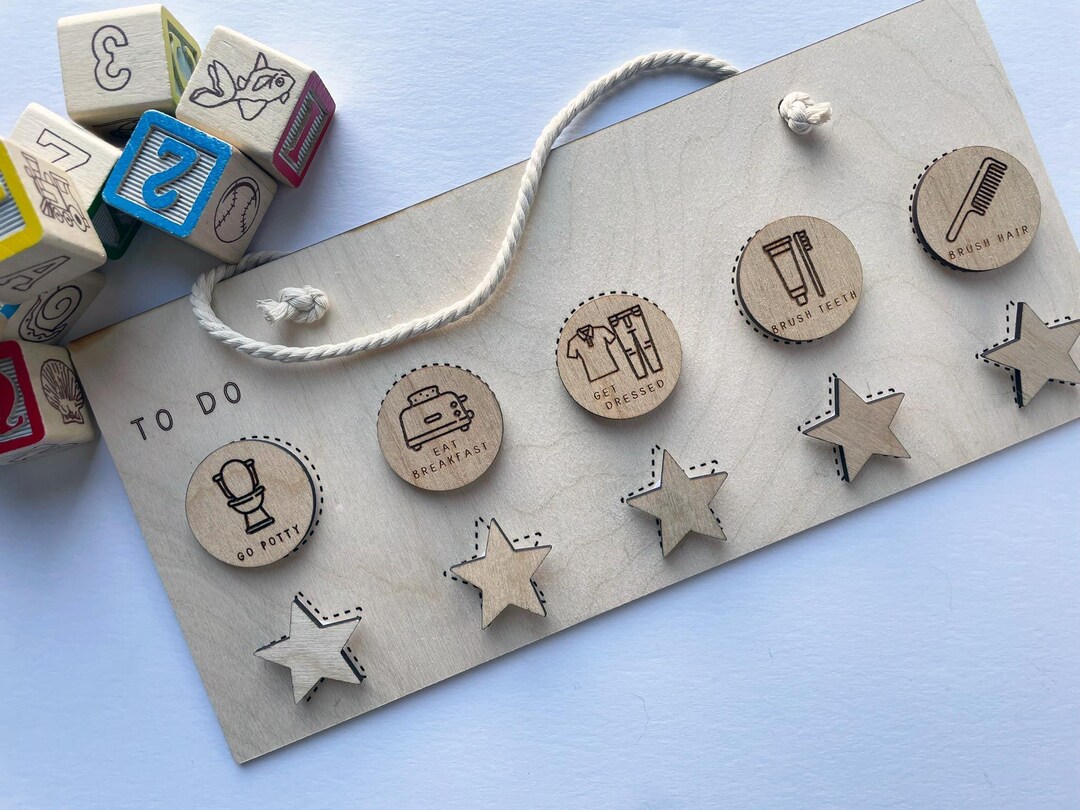 Montessori To-do List: 5-step Visual Routine Chart for Kids - Etsy