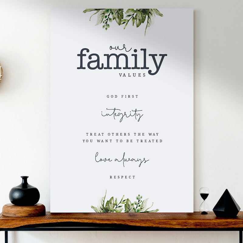 Family Values Sign - Etsy