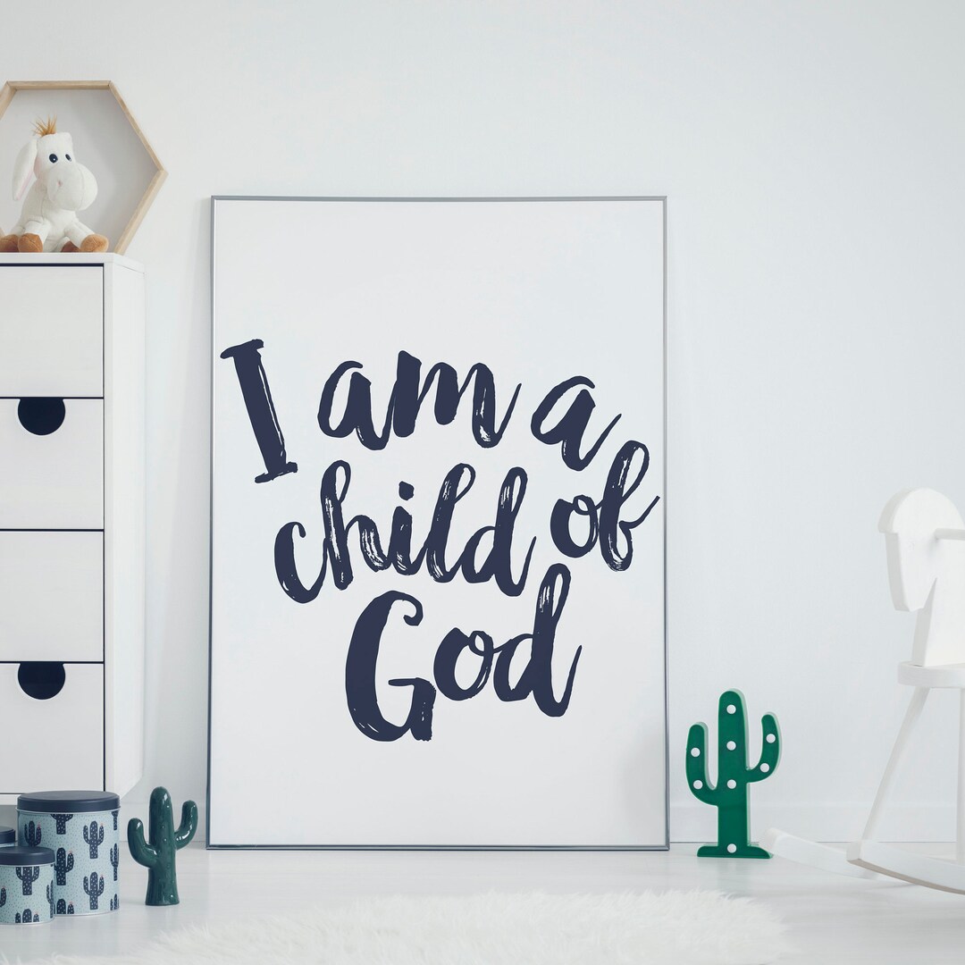 Child of God Sign | Printable Wall Art | Kid Room Decor | Bible Verse ...
