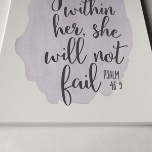 God is Within Her She Will Not Fail | Printable File | Gifts for Her ...
