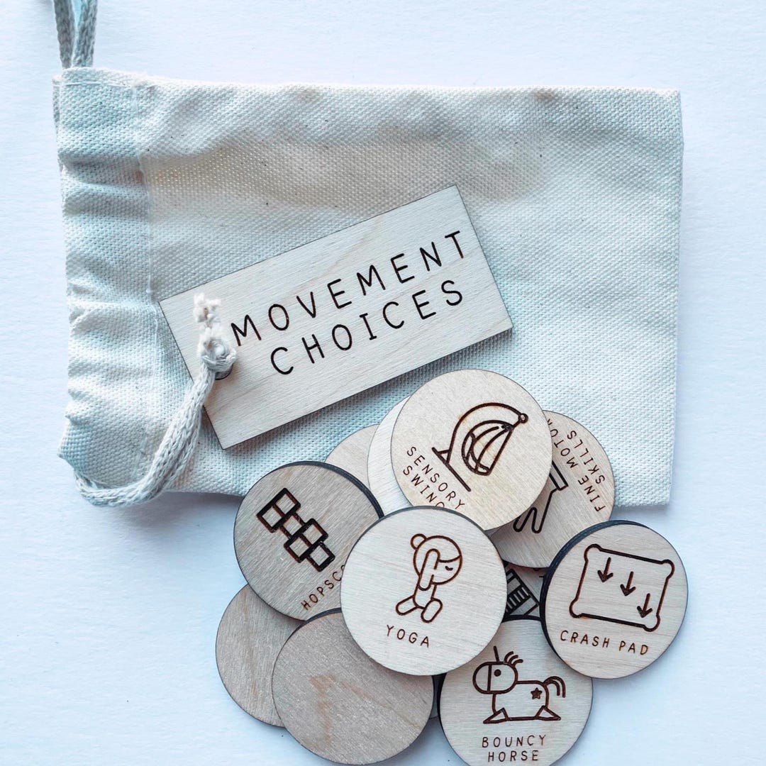 Montessori Movement Break Choice Tokens | Autism ADHD Regulation Tool ...